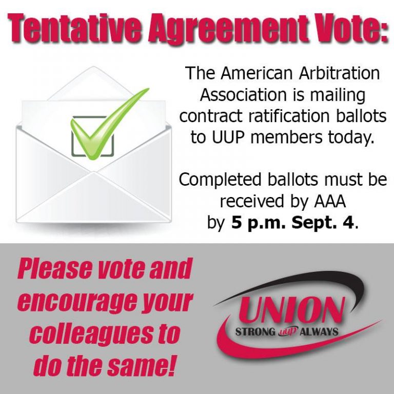 Tentative Agreement Vote - UUP Buffalo Center