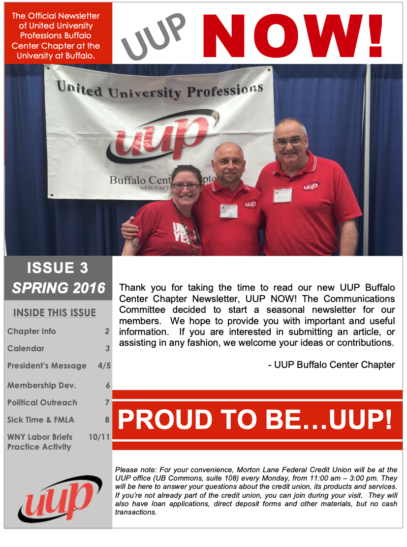 UUP Newsletters - UUP Buffalo Center