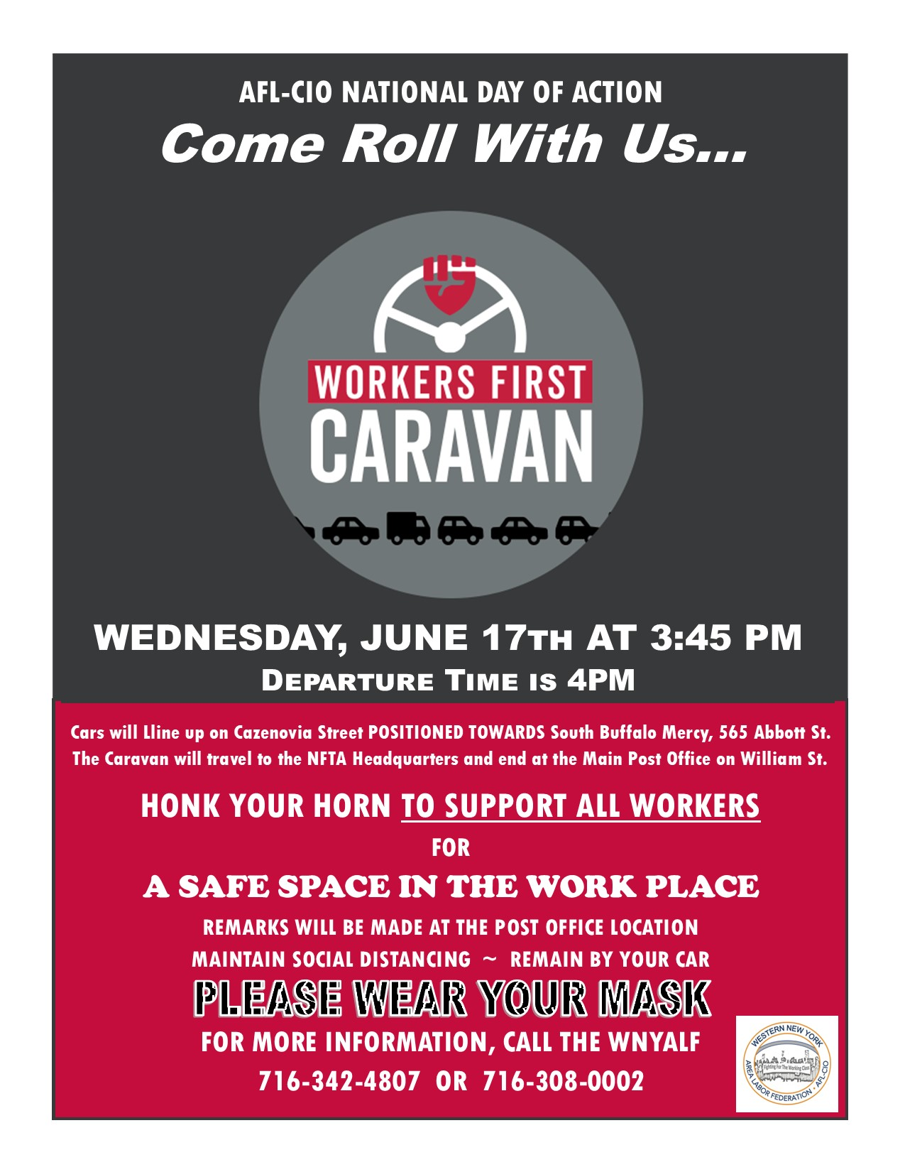 Workers First Caravan - UUP Buffalo Center
