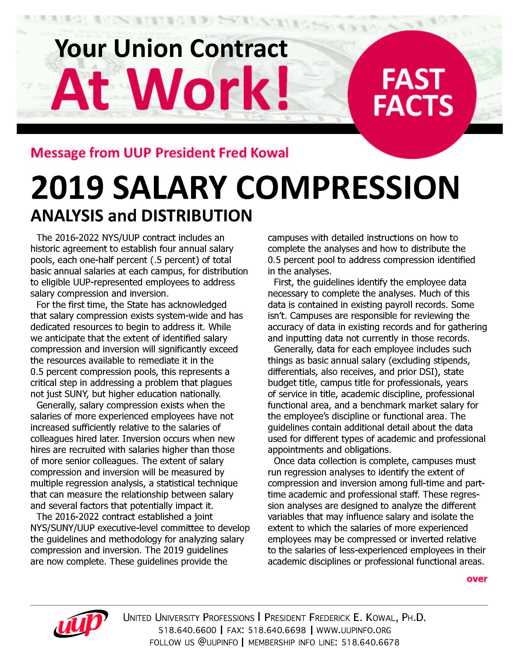 Salary Compression Analysis Update UUP Cortland Chapter